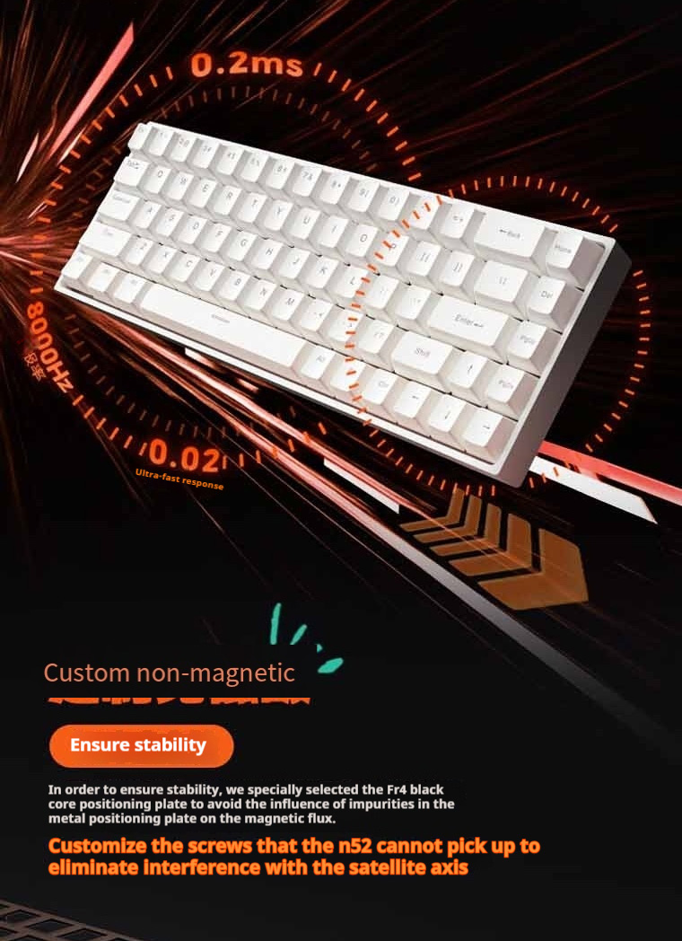 METAPHYUNI X68 wired gaming magnetic axis keyboard, 8K return rate, RT0 ...