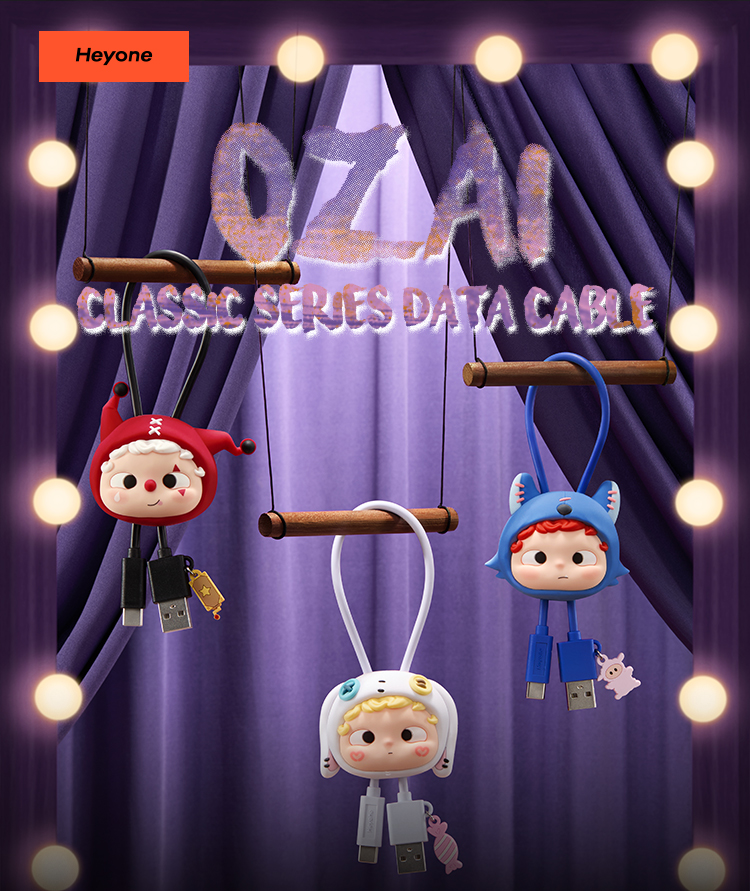 Heyone OZai - Classic Series Data Cable Cute Collectibles Gift | Shopee ...