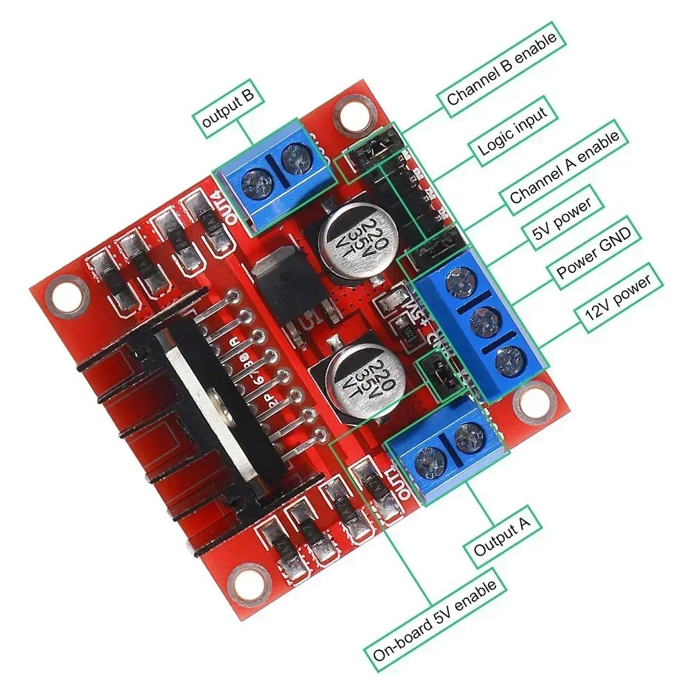 L298N DC Motor Driver Module L298N Stepper Motor Smart Car Robot ...
