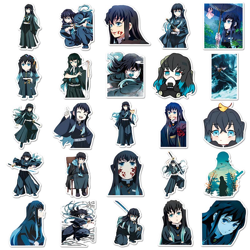 50pcs Tokitou Muichirou Anime Demon Slayer Stickers Kids Toy DIY Laptop ...