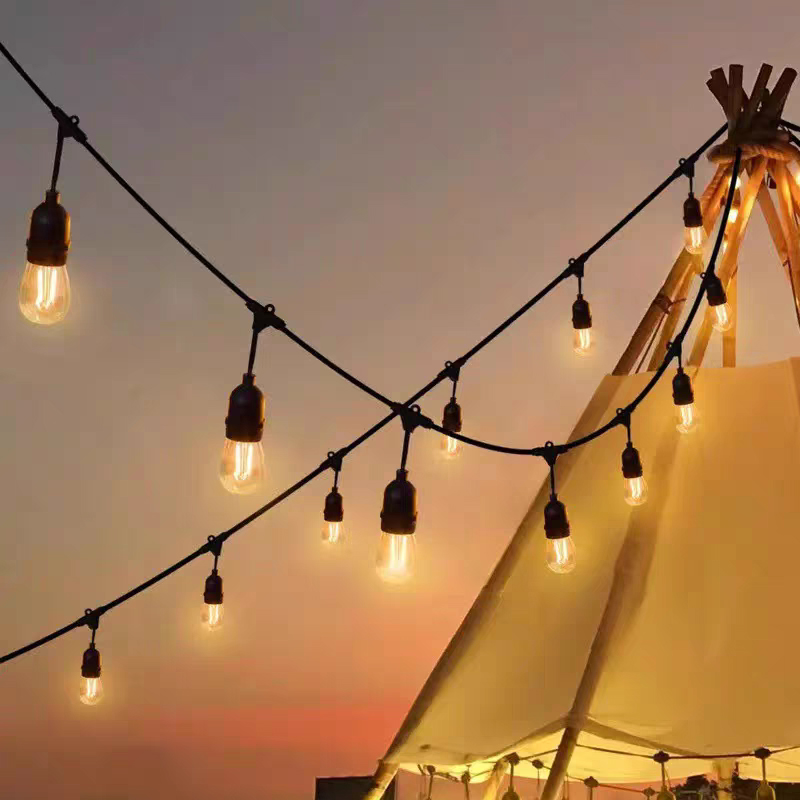 LED String Lights Outdoor Waterproof Festival Lights with Light Bulb ...