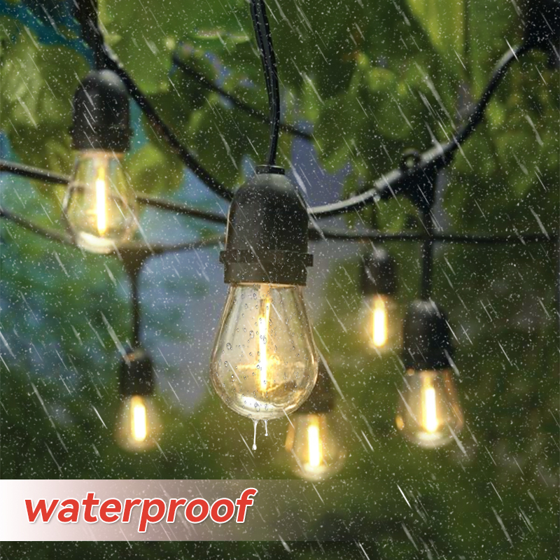LED String Lights Outdoor Waterproof Festival Lights with Light Bulb ...