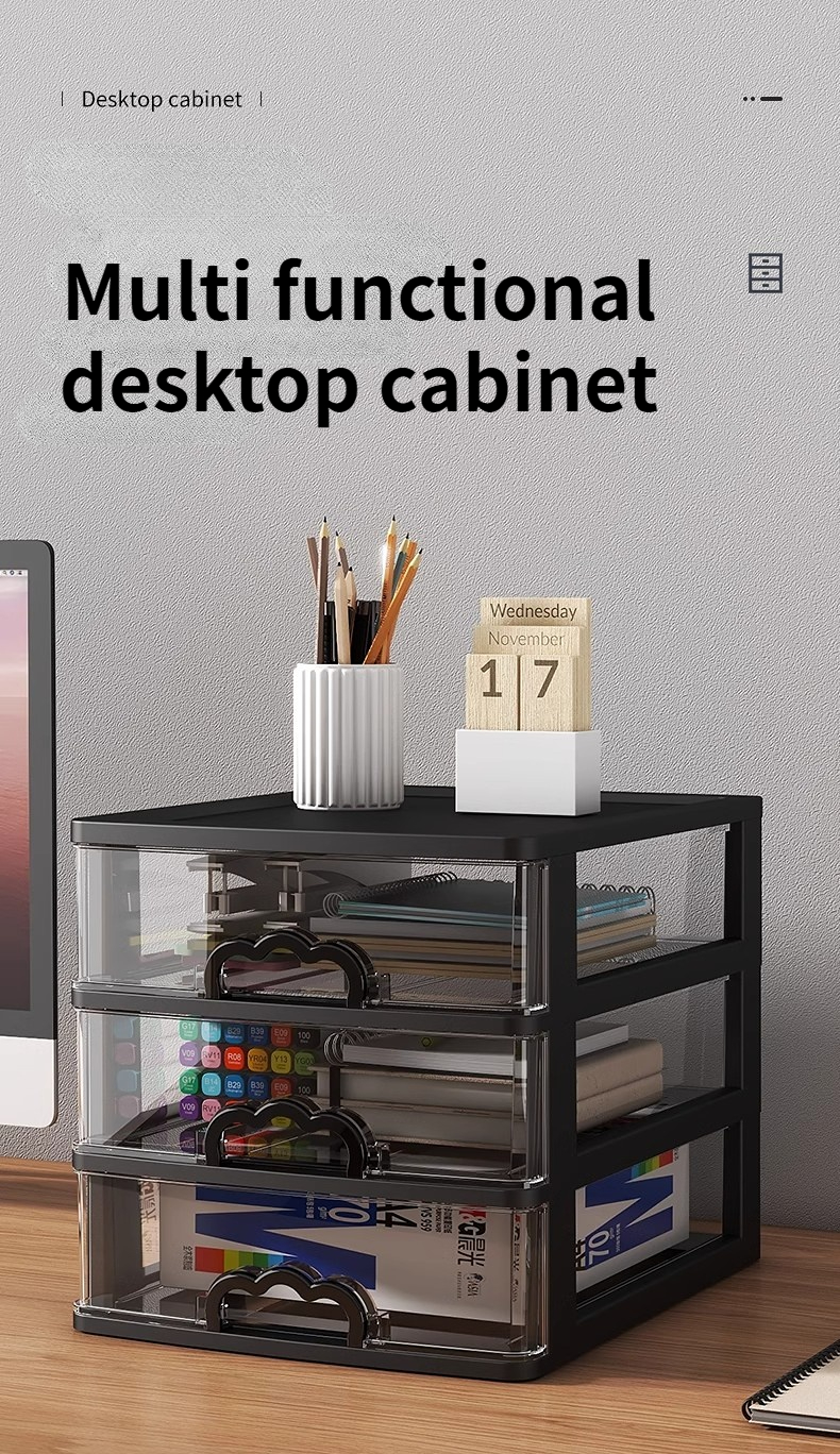 Desktop Storage Cabinet Multifunctional Multi-Layer Drawer Style ...