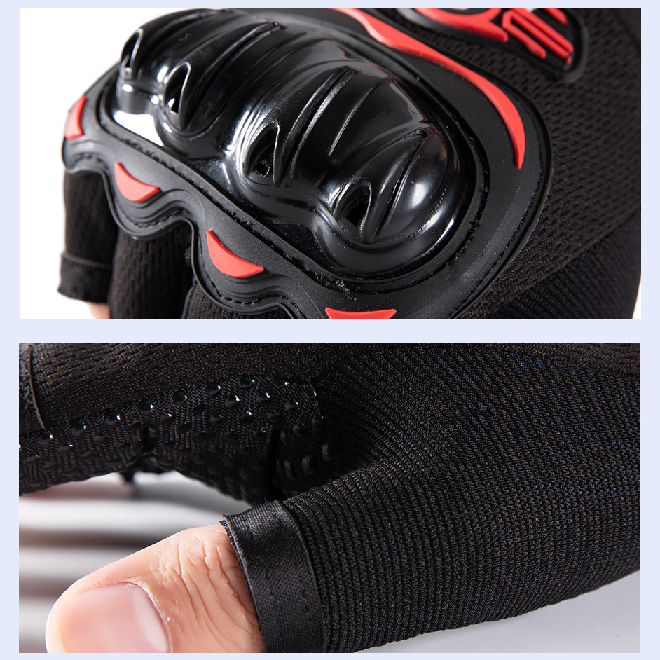 Non-Slip Half Finger Motorcycle Gloves Cycling Gloves Anti Slip And ...