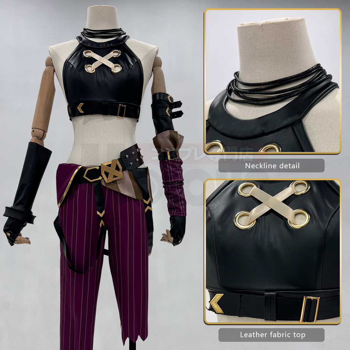 HOLOUN LOL Arcane Jinx Cosplay Costume League of Legends Game Anime COS ...
