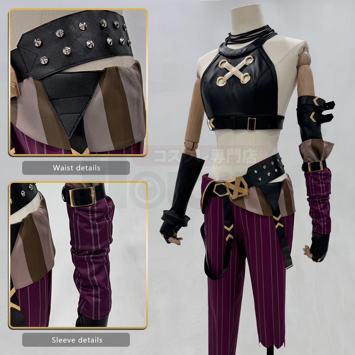 HOLOUN LOL Arcane Jinx Cosplay Costume League of Legends Game Anime COS ...