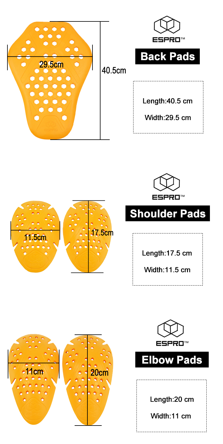 Espro Motorcycle Armor Motor Jacket CE Professional Anti-Fall Protector ...