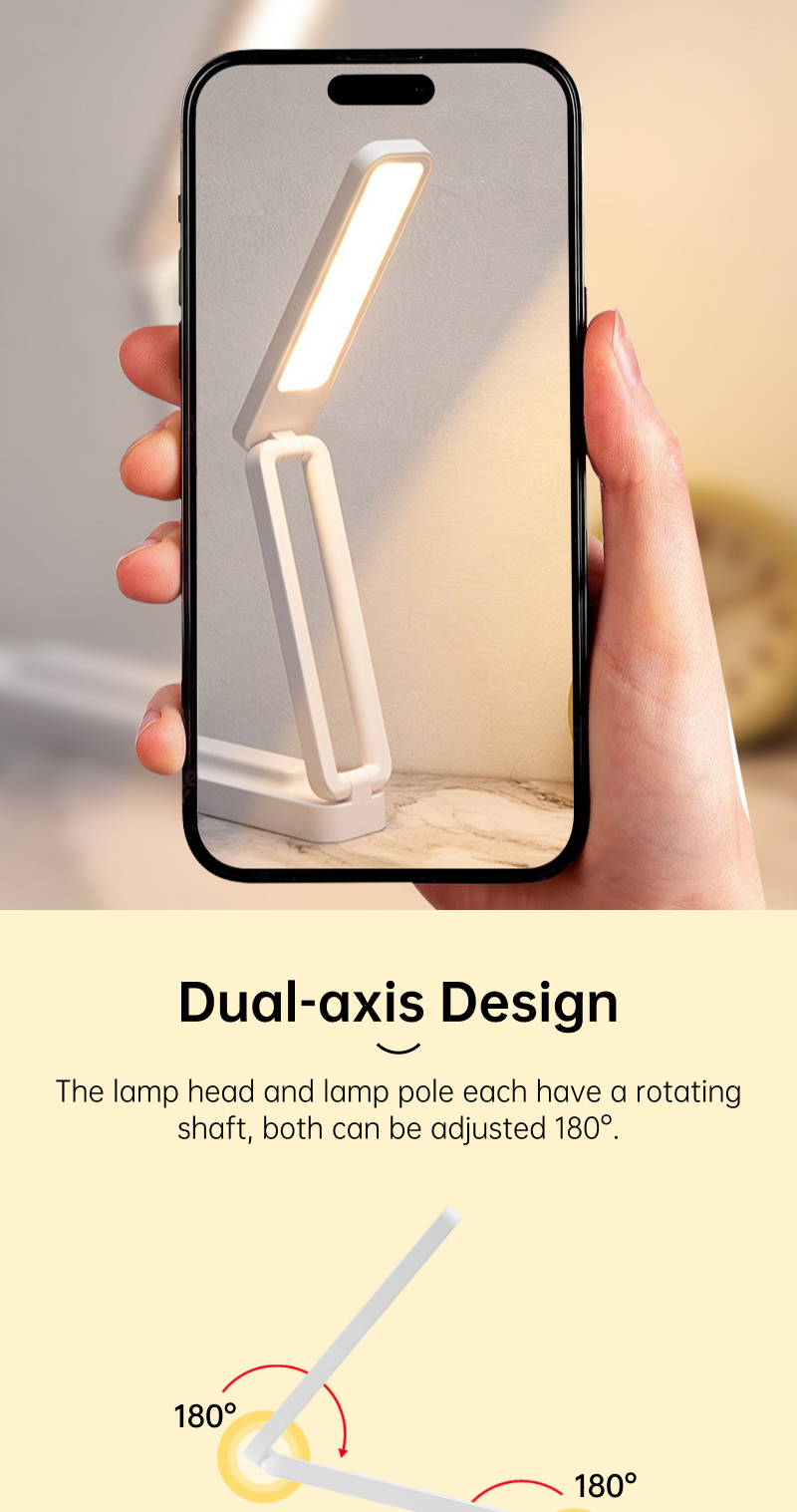 Thunlit Folding Reading Light 2000mAh Rechargeable Foldable Portable ...