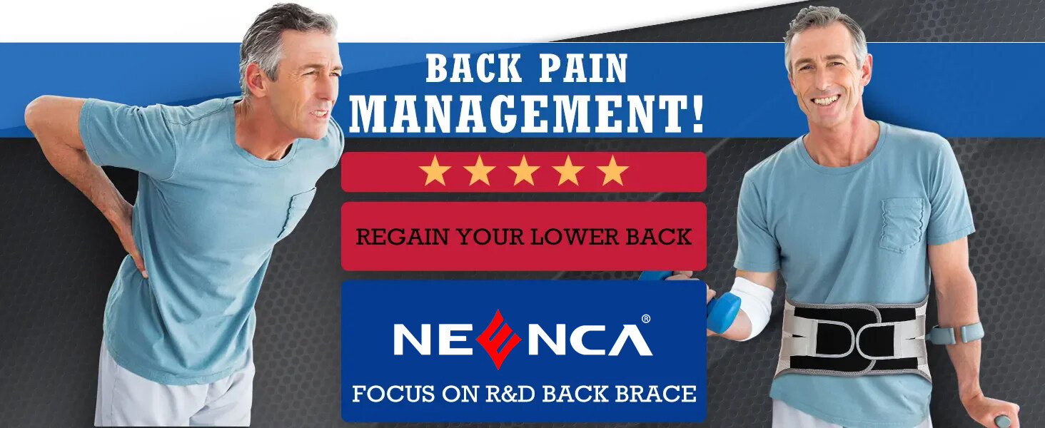 NEENCA Back Brace with 8 support belts for Lower Back Pain Relief, Back ...