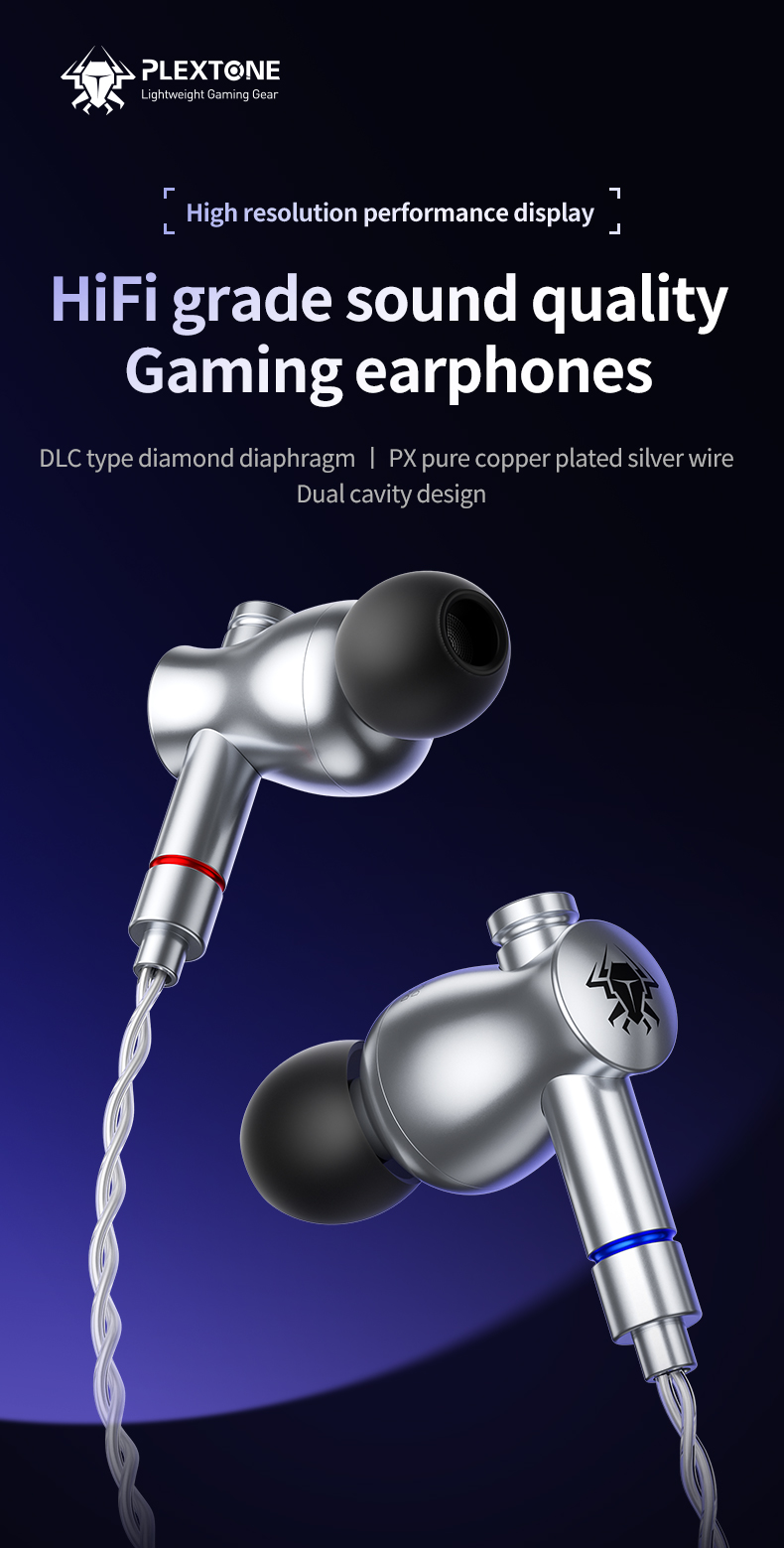 Plextone G28 Gaming Earphone Professional HiFi Esports Game Headphone 3 ...