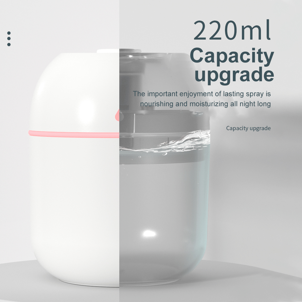 ABS Water drop 220ML Small Air Humidifiers for Home with 1M USB 6-10H ...