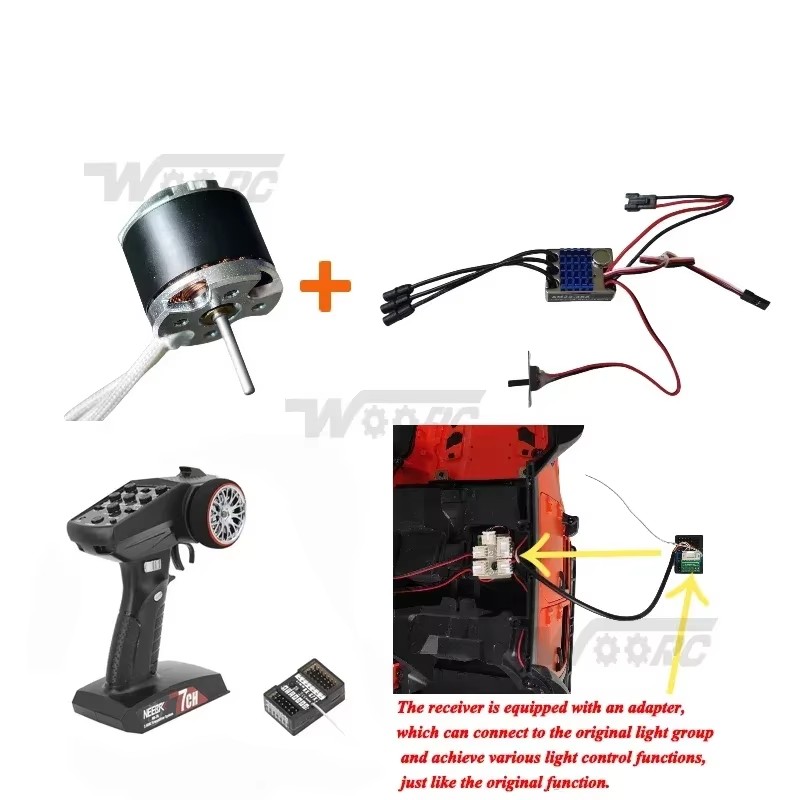 NEEBRC 2322 2600KV Brushless Motor AM32 45A Outrunner Crawler ESC 7CH ...