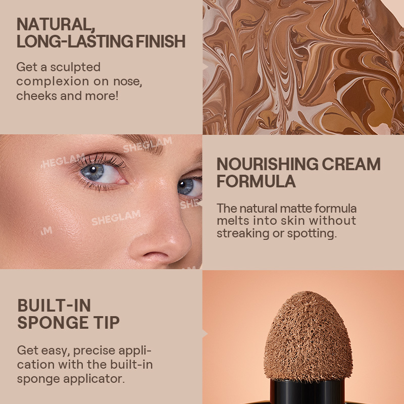 SHEGLAM Sun Sculpt Liquid Contour and Highlighter- Gel Cream Matte ...