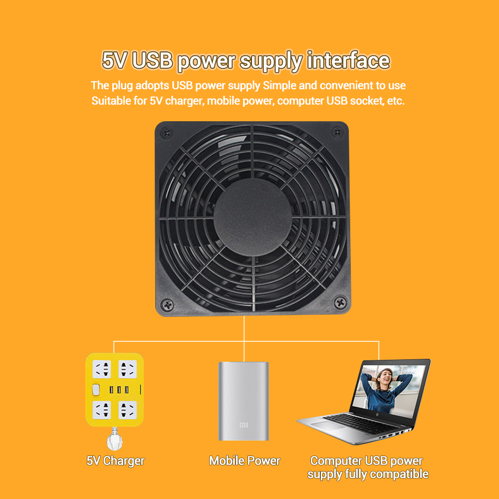 1200RPM USB Router Fan Wifi Modem Cooling Rack Router Cool 120CM Wire ...