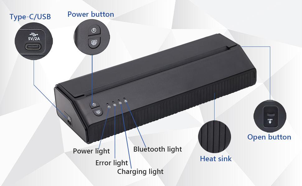 Tattoo Printer Wireless Tattoo Stencil Transfer Printer Machine ...