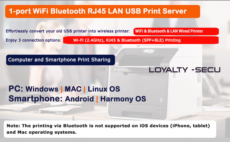 Effortlessly Upgrade Your USB Printer to Wireless with LOYALTY-SECU ...