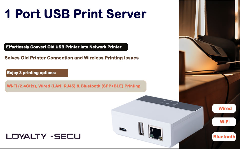 Effortlessly Upgrade Your USB Printer to Wireless with LOYALTY-SECU ...