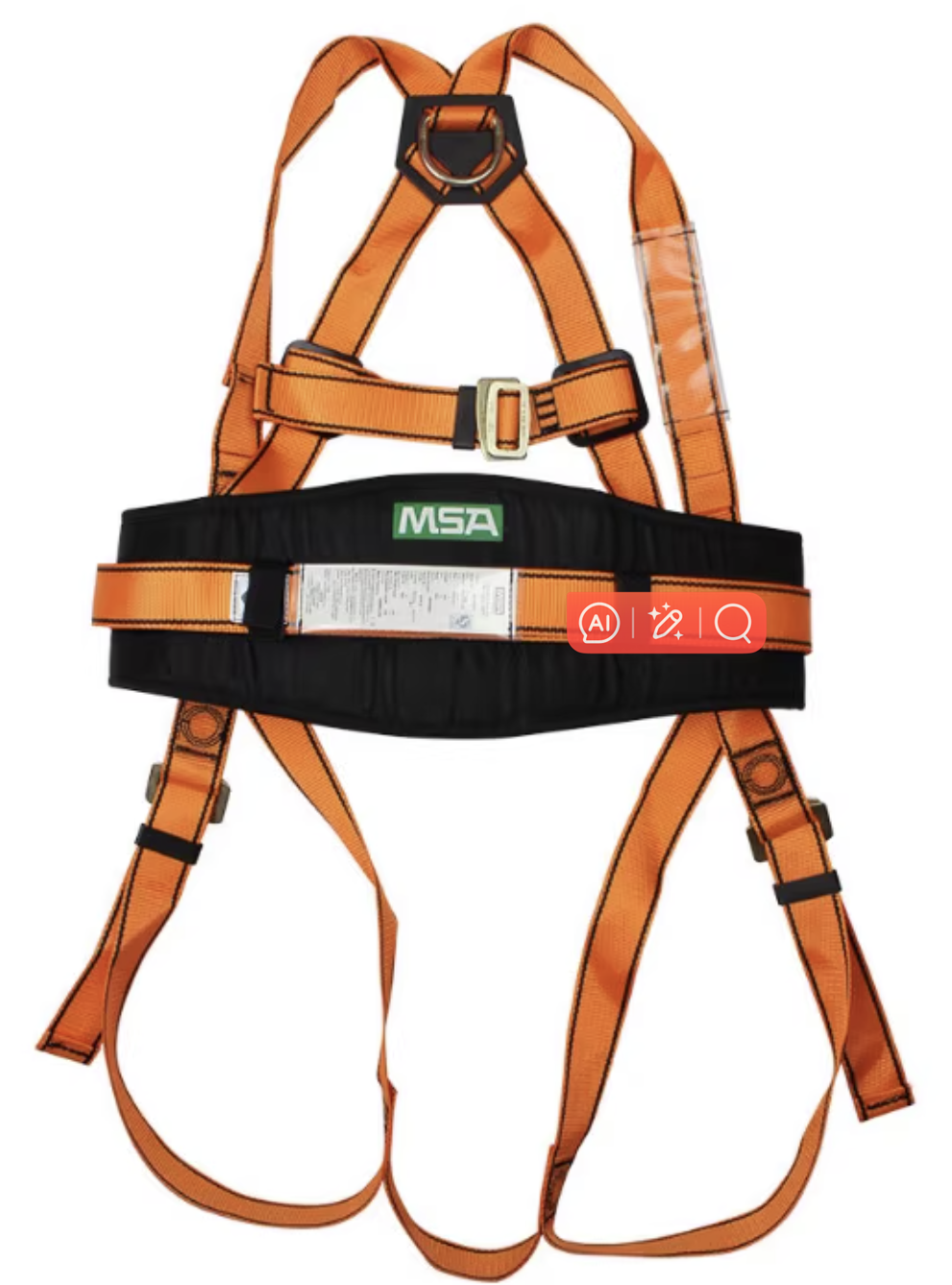 MSA 10128052+10128061 Body harness Lightweight Full-body Five-point ...