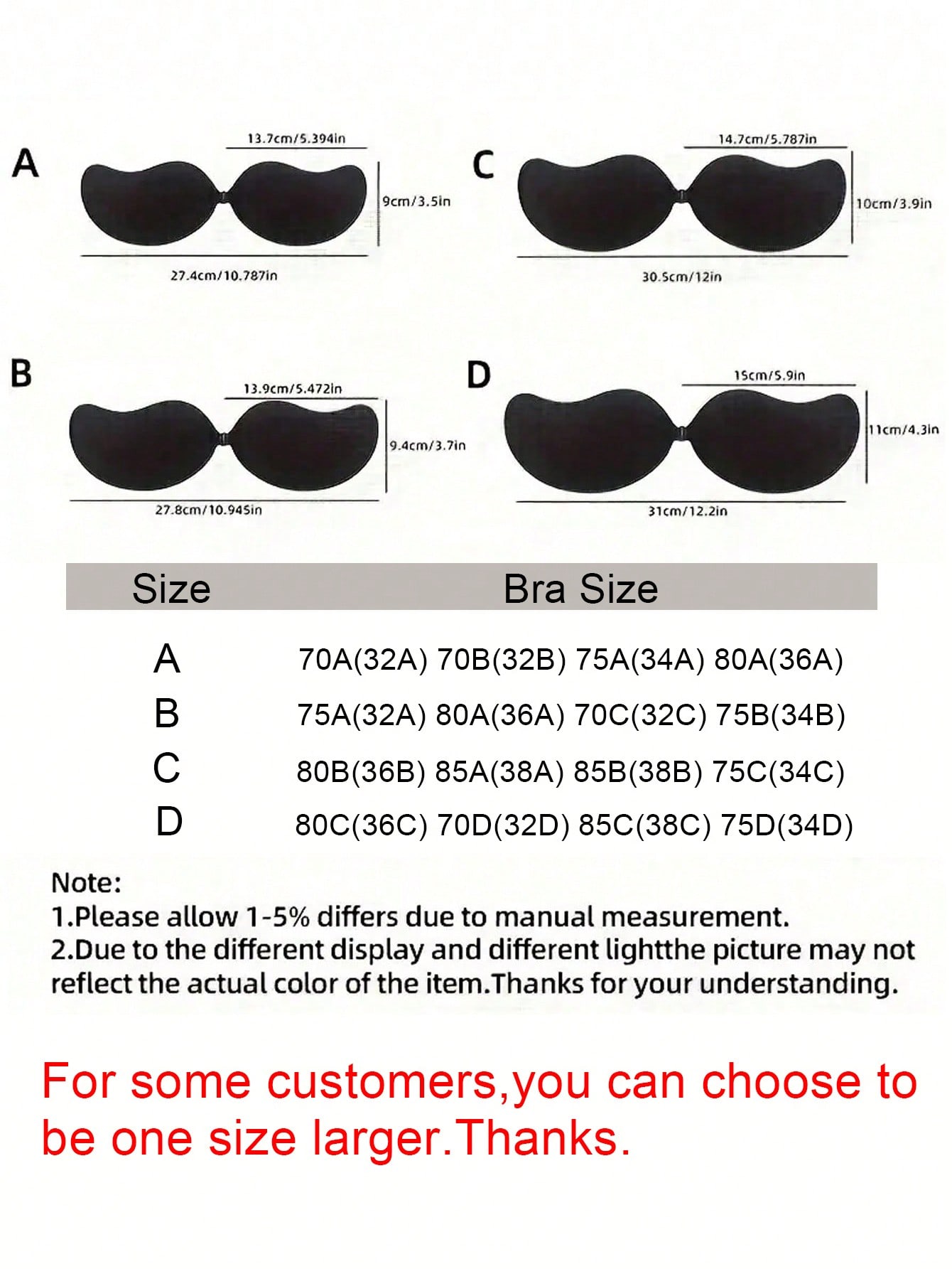 Invisible Push Up Bra Women Backless Strapless Bra Seamless Self ...