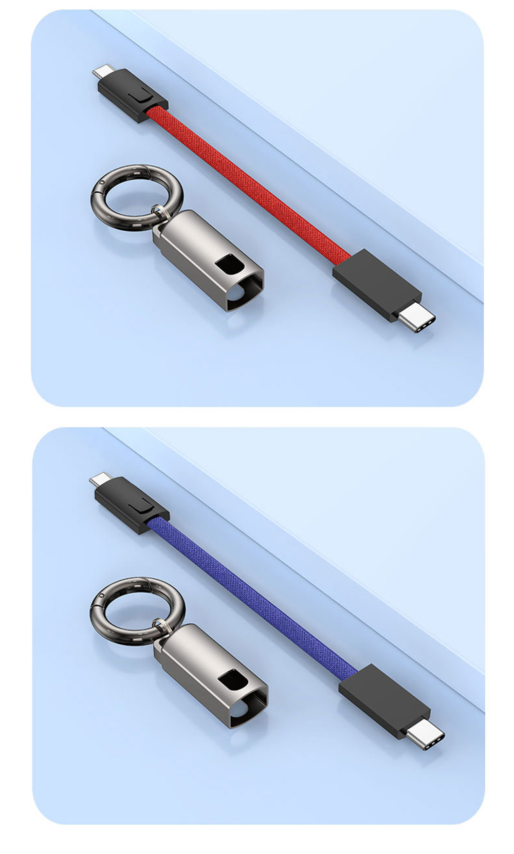 Twitch 65W Fast Charging Zinc Alloy Keychain Type C to Type C Data ...