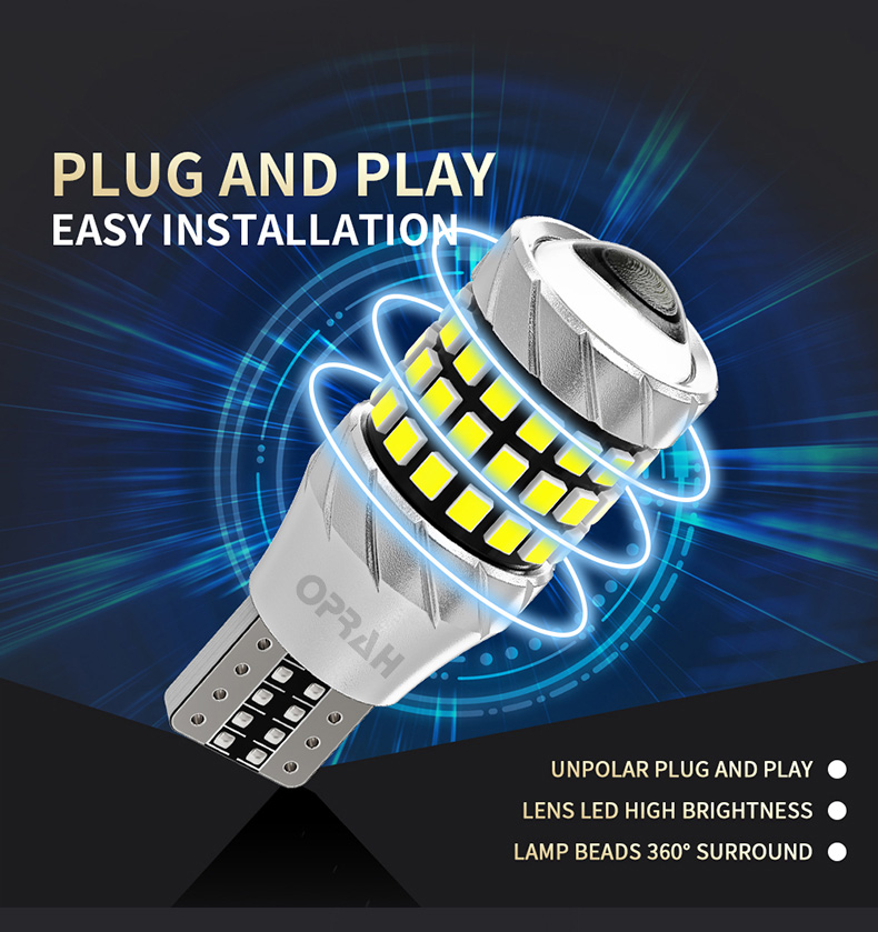 Oprah 2pcs T15 LED Bulb 2016 57SMD Car LED Bulb Replacement Bulb ...