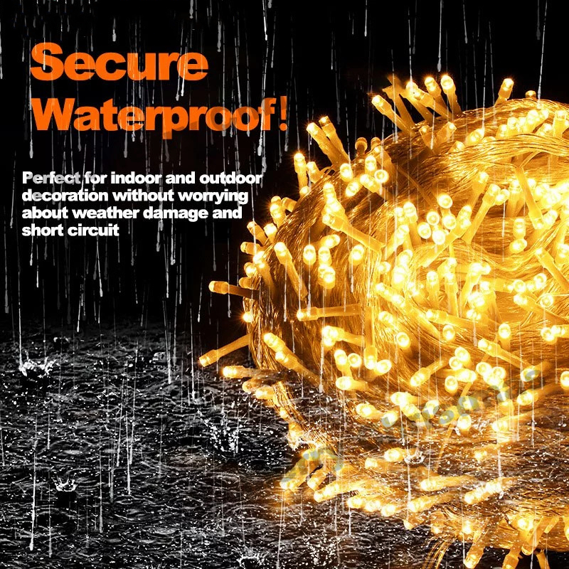 10M 100 light Strings Christmas Decoration Lights Waterproof Indoor ...