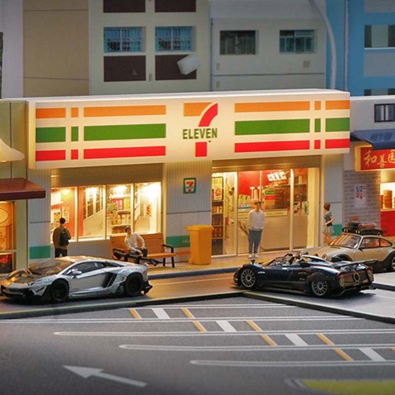 1/64 Restaurants Micro Street Scene(Lighting)Diorama Mini Model KIV ...