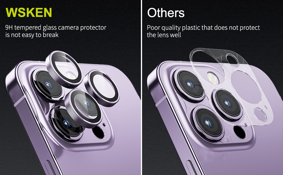 WSKEN Lens Protector for iPh 17ProMax/17Pro/16ProMax/ Camera Lens HD ...