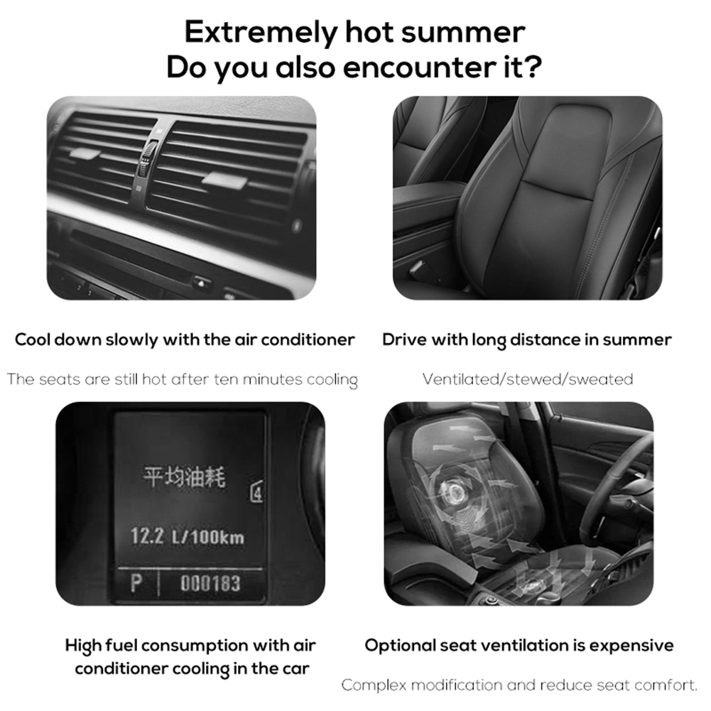 【SOARFLY】Car Seat fan Three Adjustable Wind Speeds Vehicle Rear ...