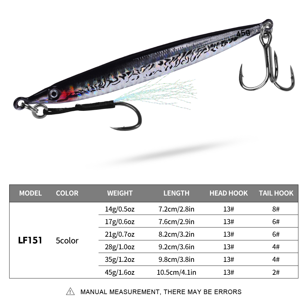 PROBEROS 1pcs Premium Sinking Metal Jig Fishing Lure for Cut Design for ...