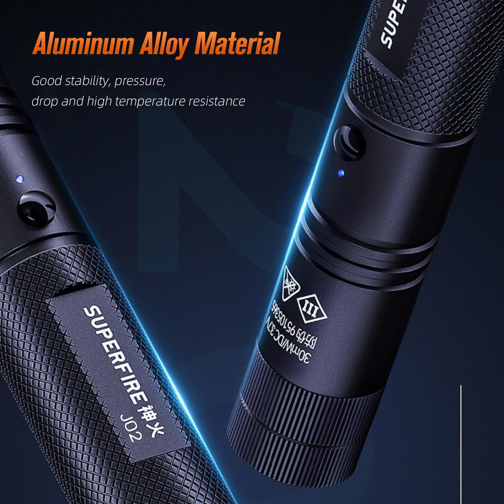 SUPERFIRE J02 Laser Pointer USB Rechargeable Flashlight 77G Portable ...