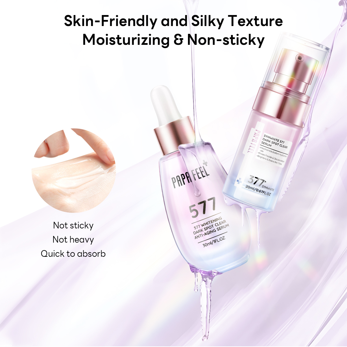 PAPA FEEL【Dark Spot Serum Set】577 Fade Dark Spot Fade Acne Essence 30ml + Symwhite 377 Whitening ...
