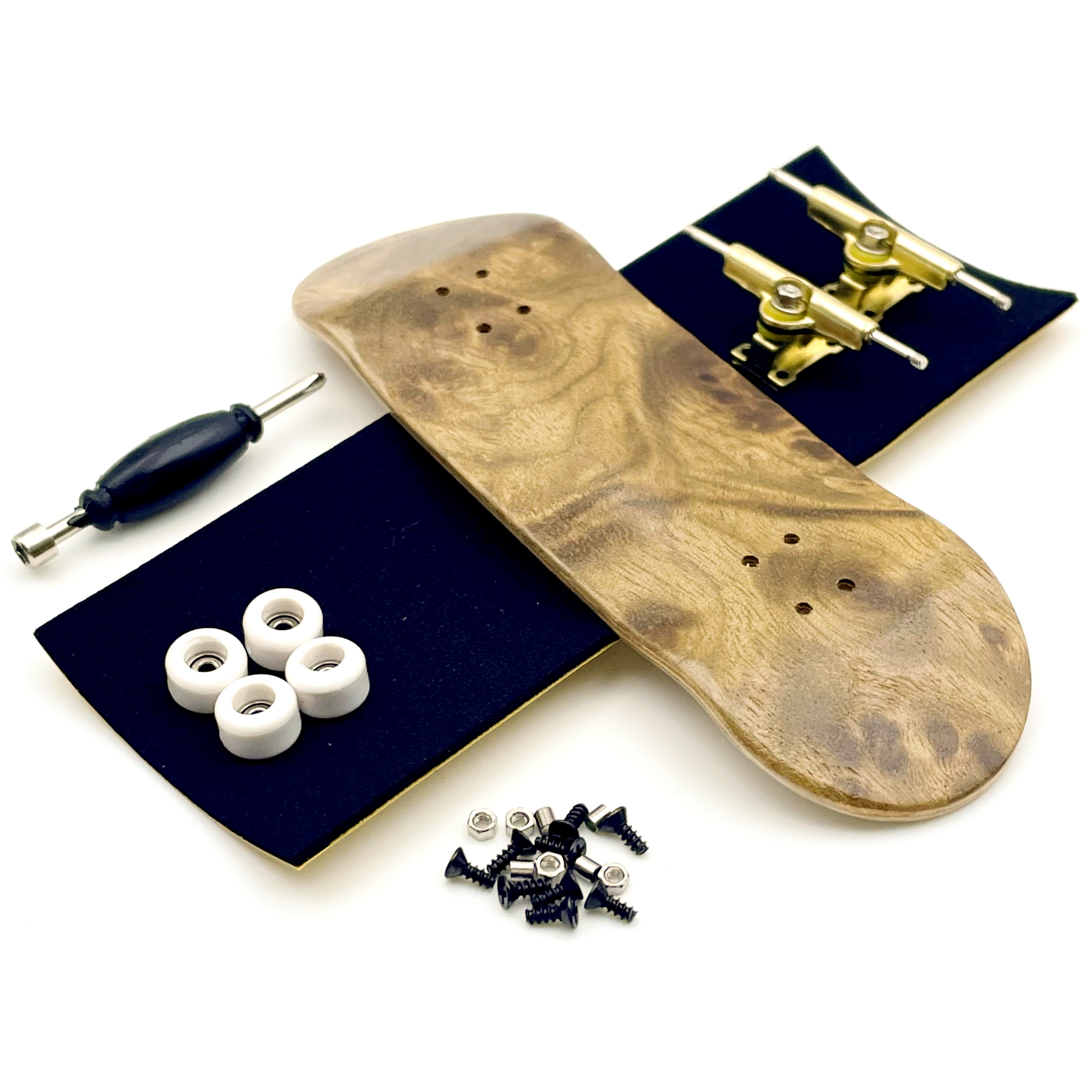 32mm Fingerboard Set with Wooden Deck Standard Trucks Bearing Wheels ...