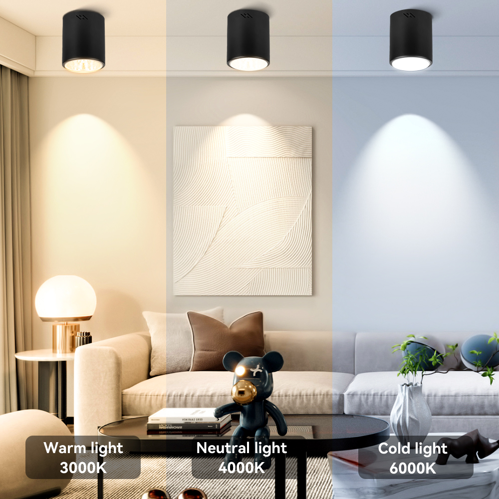 Led Pin Light Tri Color Surface Mounted Downlight Golden Ceiling Lamp ...
