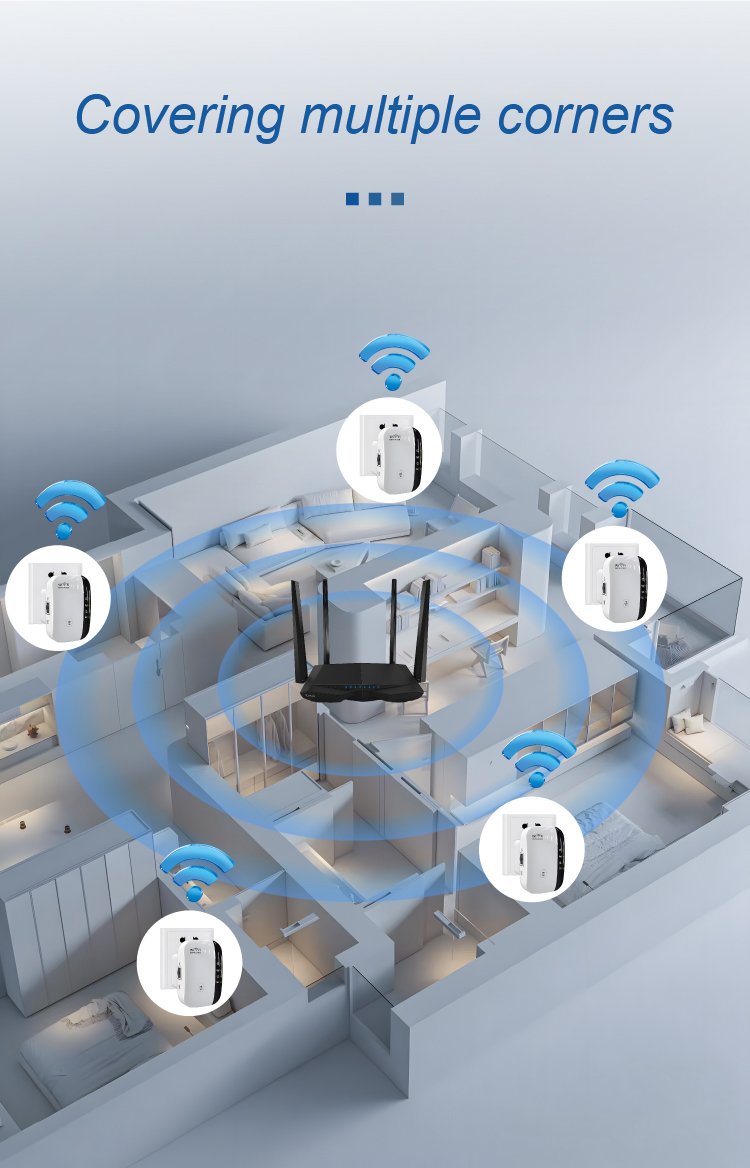 300Mbps Wireless WIFI Repeater Remote Wifi Extender WiFi Amplifier 802 ...