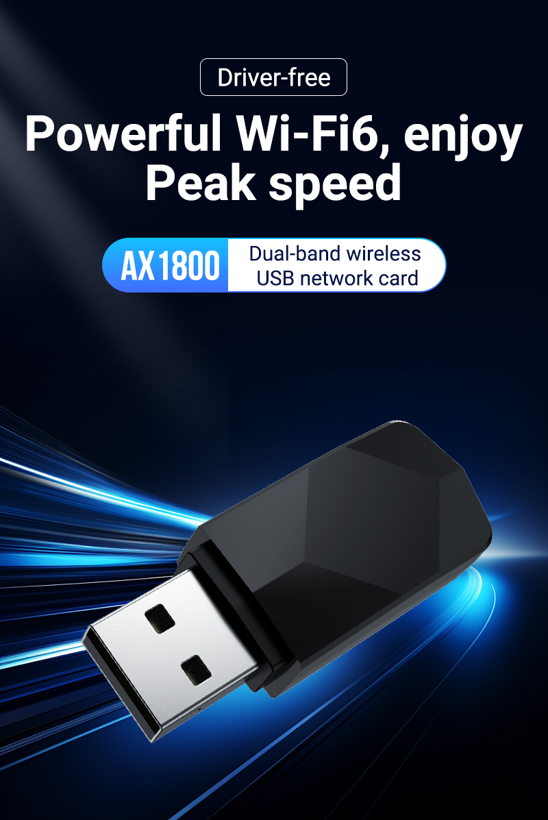 WIFI FIY AX1800 WiFi Adapter Bluetooth 5.3 Netword Card USB 3.0 Dual ...