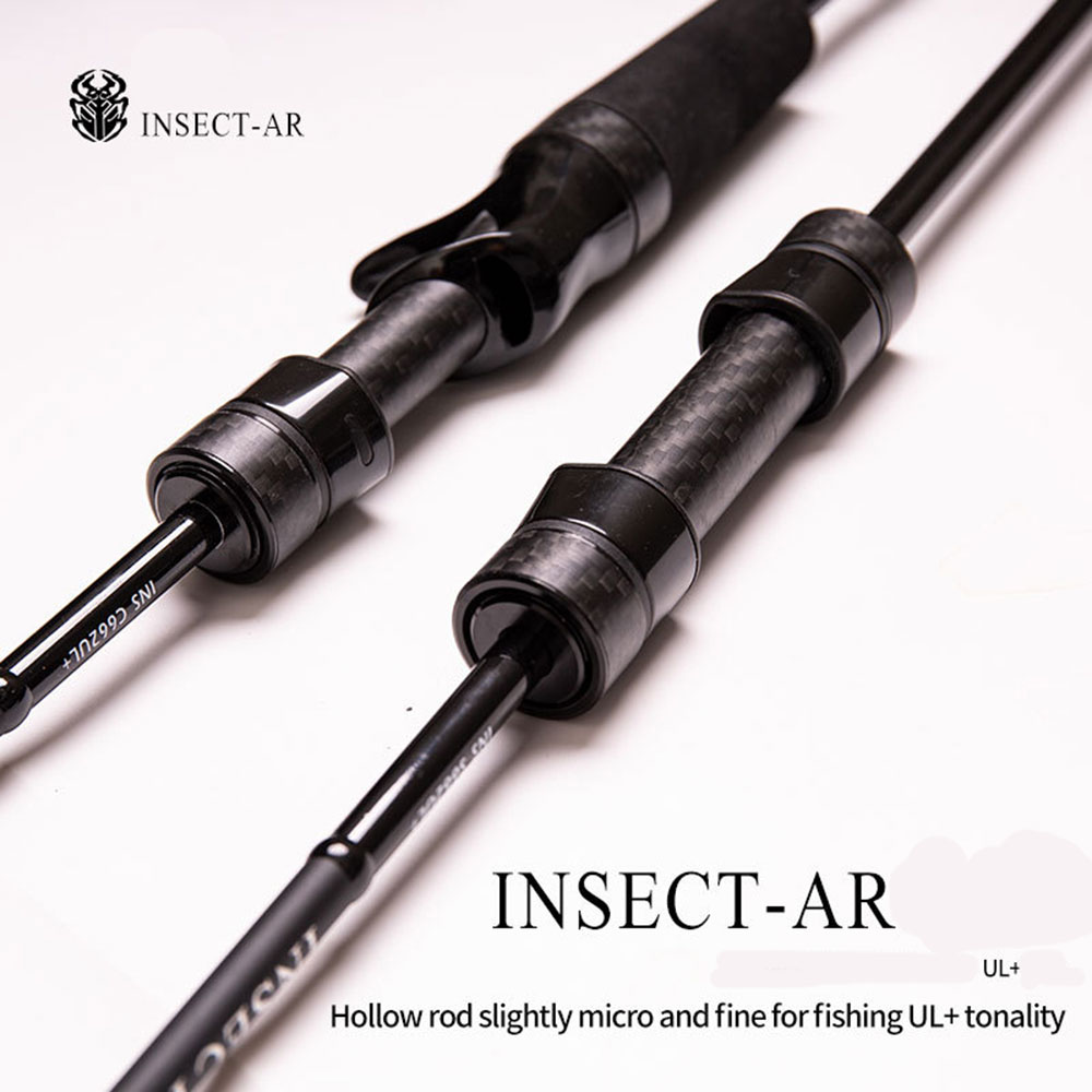 INSECT-BLACK Fast Action UL Fishing Rod 1.5m/1.68m/1.8m/1.98m Full ...