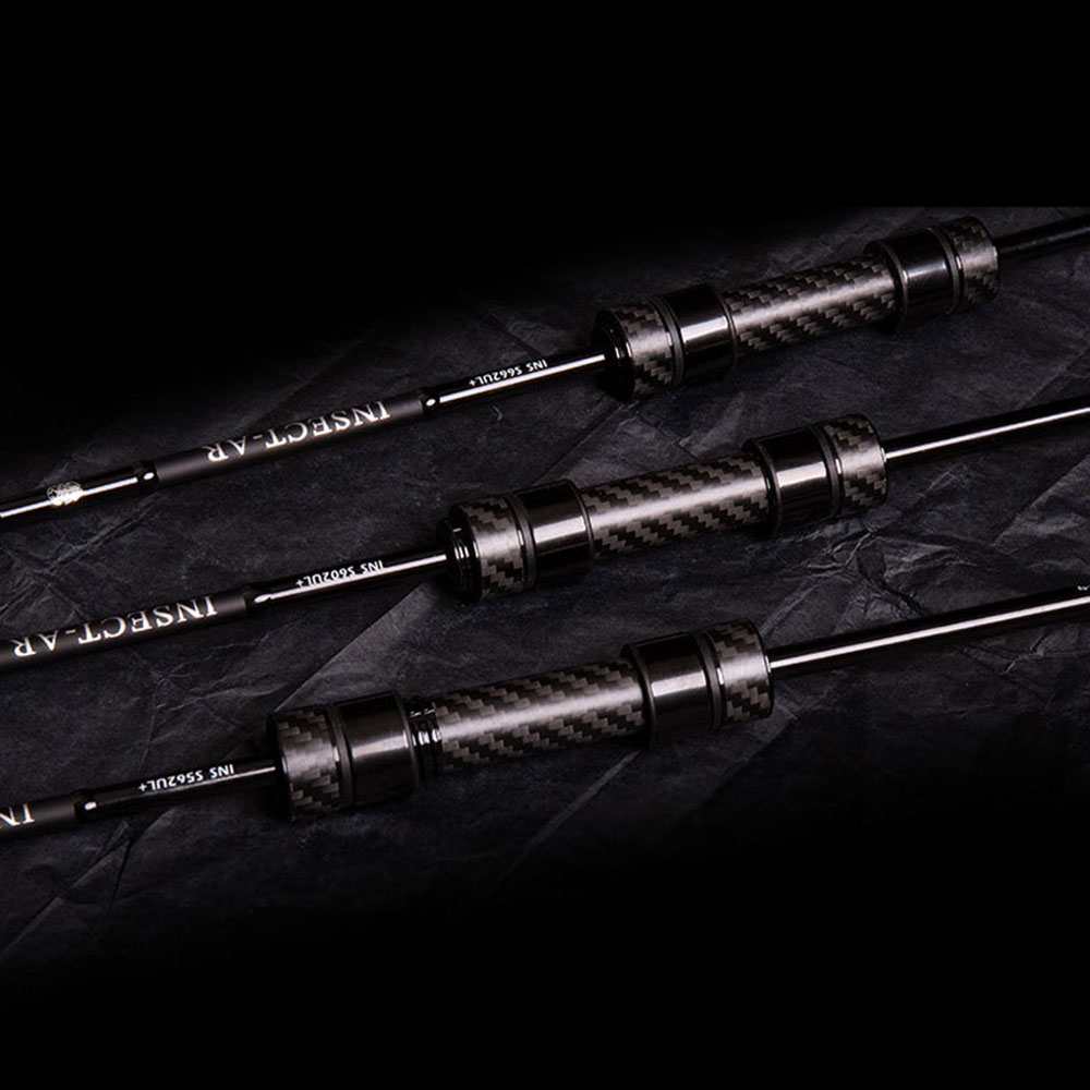 INSECT-BLACK Fast Action UL Fishing Rod 1.5m/1.68m/1.8m/1.98m Full ...