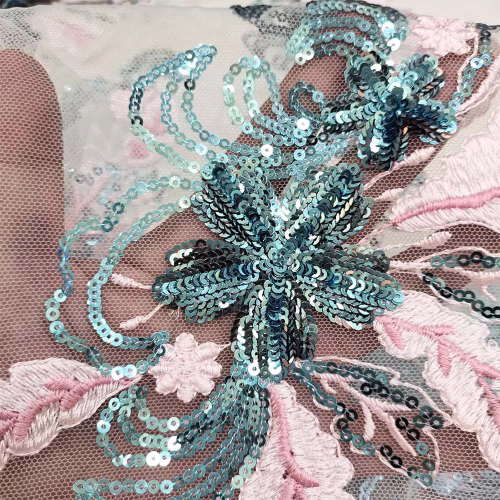 1 Pcs Sequin Flower Lace Decal Wedding Dress Sewing Lace Patch 30*16cm ...