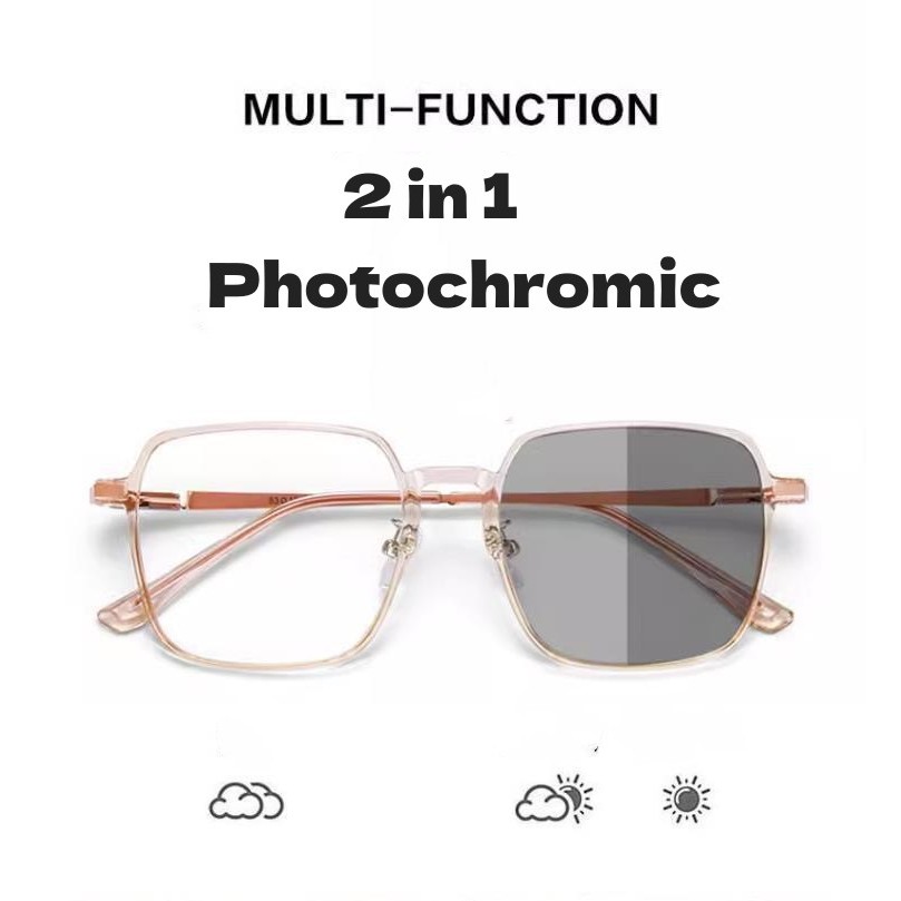 Photochromic Anti Blue Light Blocking Glasses Women Men Clear Anti ...