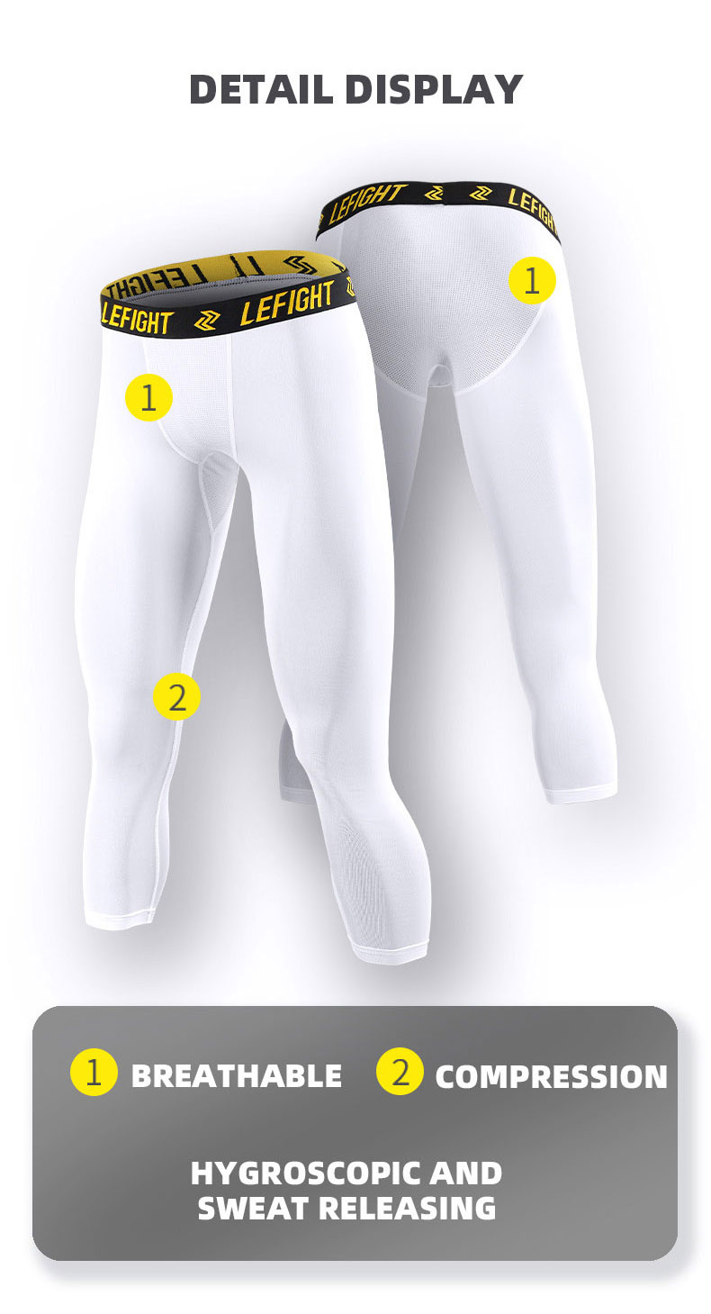 LEFIGHT PE2484 Basketball leggings with 7/5 high elasticity and quick ...
