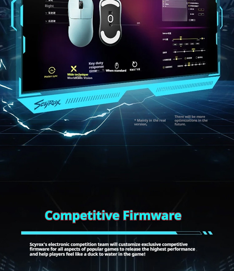 Scyrox V6 dual-mode wireless gaming mouse, 8k return rate, Pixart3950 ...