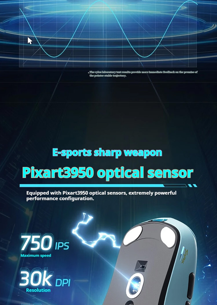 Scyrox V6 dual-mode wireless gaming mouse, 8k return rate, Pixart3950 ...