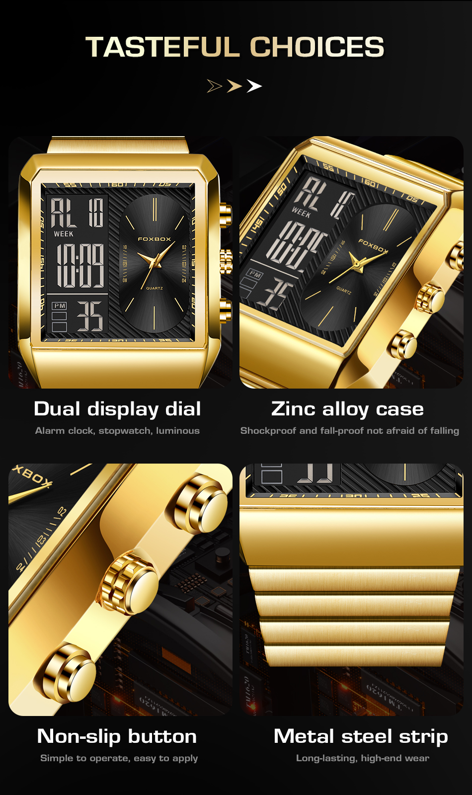 LIGE Fashion Digital Dual Display Relo Original Men Sport Luminous ...