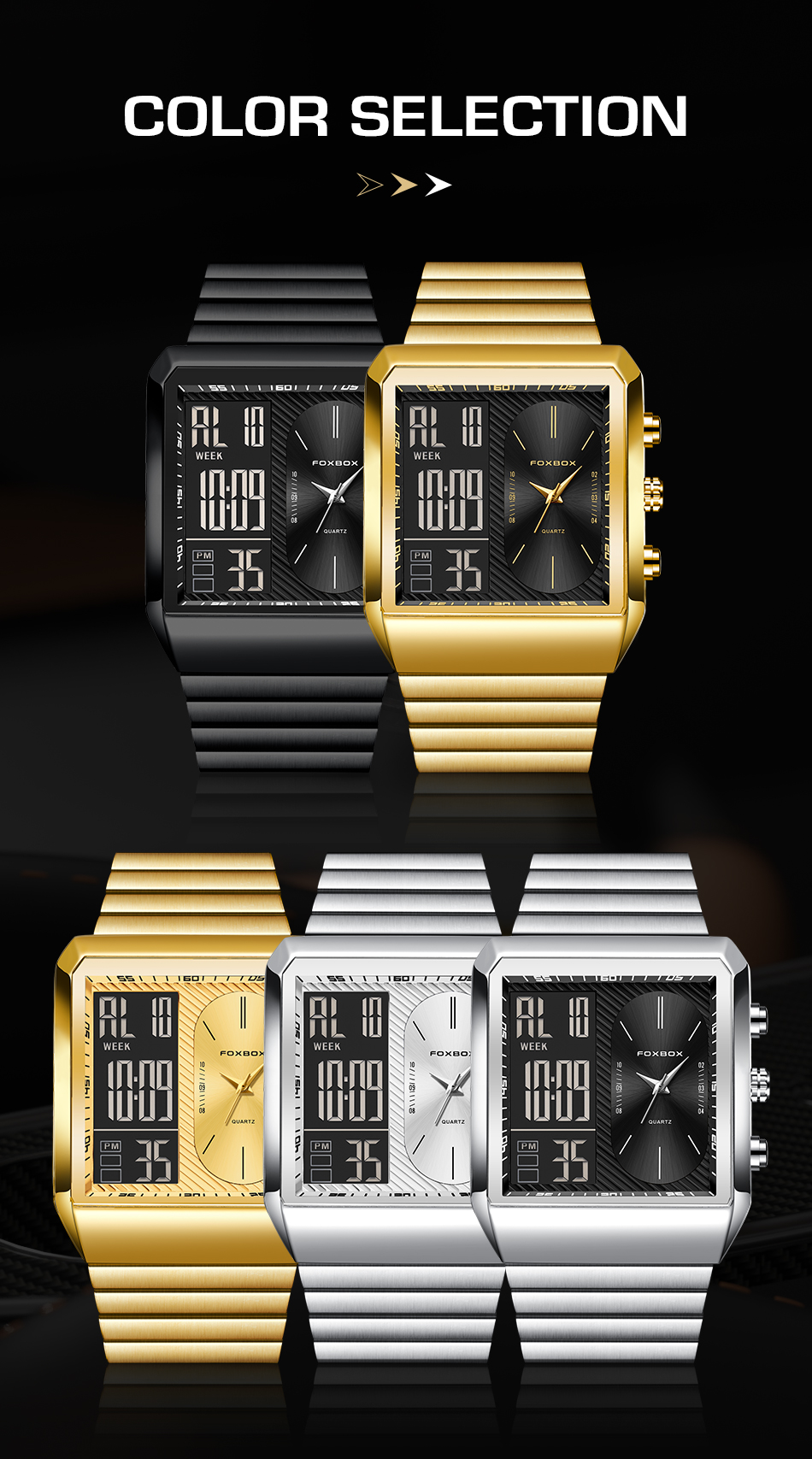 LIGE Fashion Digital Dual Display Relo Original Men Sport Luminous ...