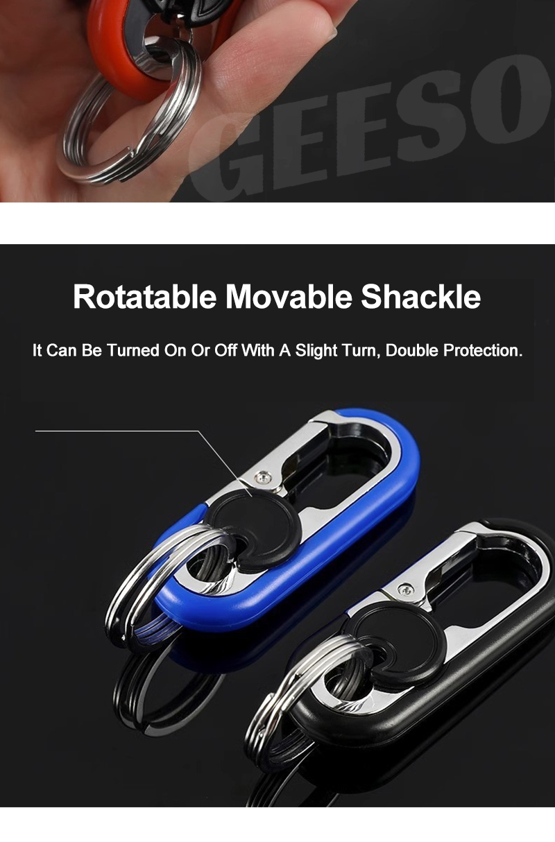 GEESO Motorcycle Stainless Alloy Metal Keychain Key Holder Ring ...