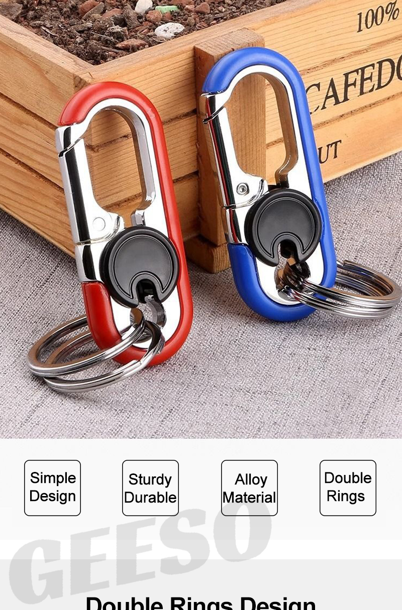 GEESO Motorcycle Stainless Alloy Metal Keychain Key Holder Ring ...