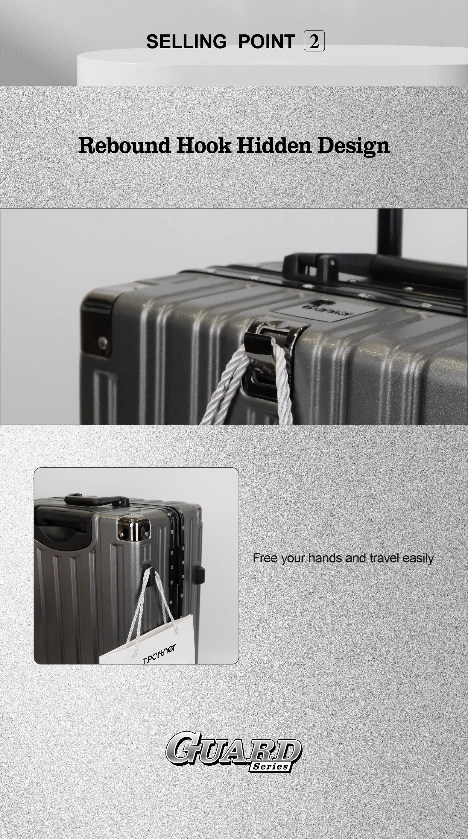 T.Partner [Load Bearing] GUARD SERIES Aluminium Frame Travel Luggage ...
