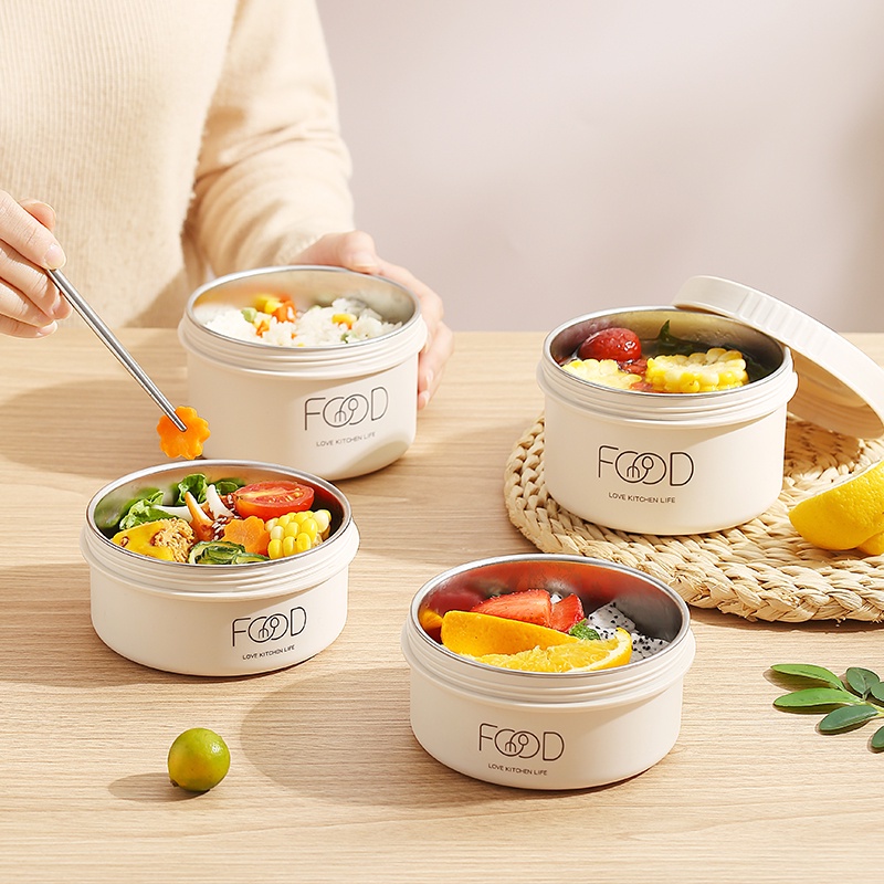 Microwavable Lunch Box for Adult Stainless Bento Insulated Bag Thermal Baunan Food Container for ...