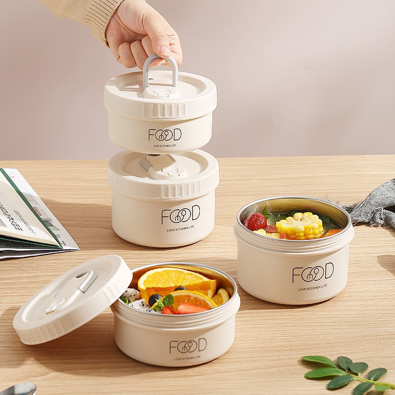 Microwavable Lunch Box for Adult Stainless Bento Insulated Bag Thermal Baunan Food Container for ...